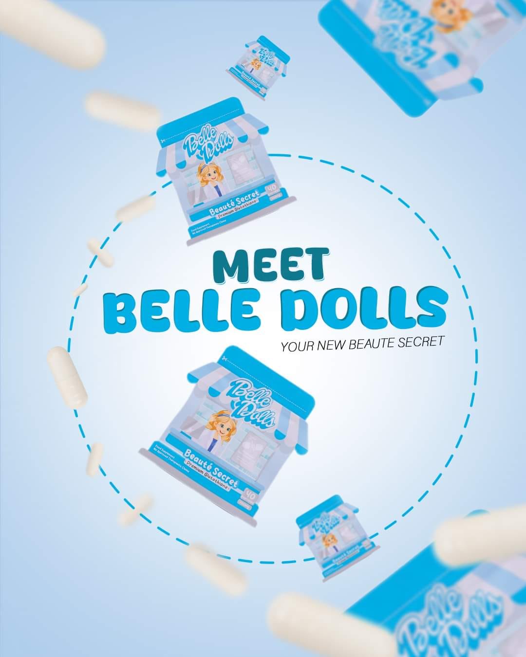 Belle Dolls Premium Glutathione 40capsules – BeautéAngel by Beautederm ...